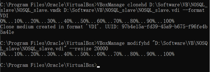 virtualbox用modifyhd命令扩展容量时提示错误： Resize medium operation for this format is not implemented yet ...