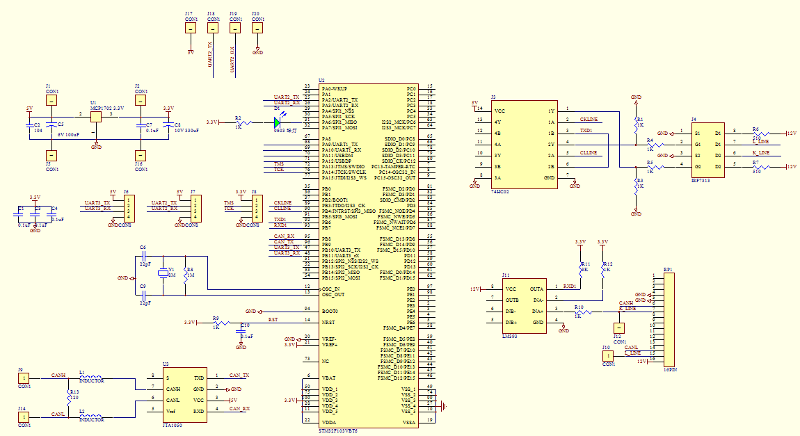 STM32 OBD解析接口 硬件电路_obd接口电路设计-CSDN博客