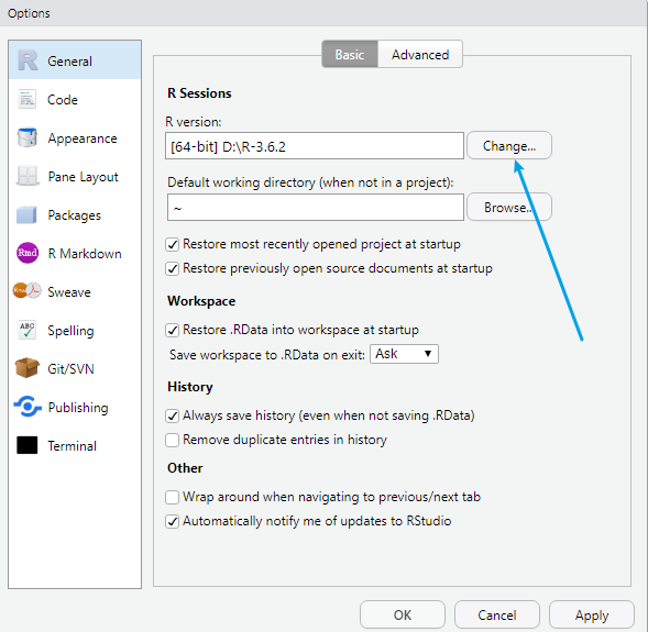 Rstudio更换版本-从R3.6切换R4.0_rstudio版本退回-CSDN博客