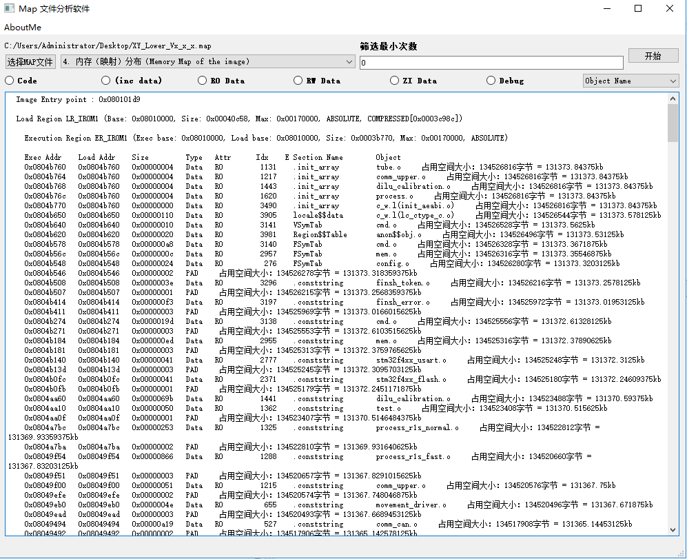 Keil Map文件辅助分析软件map文件分析工具 Csdn博客 