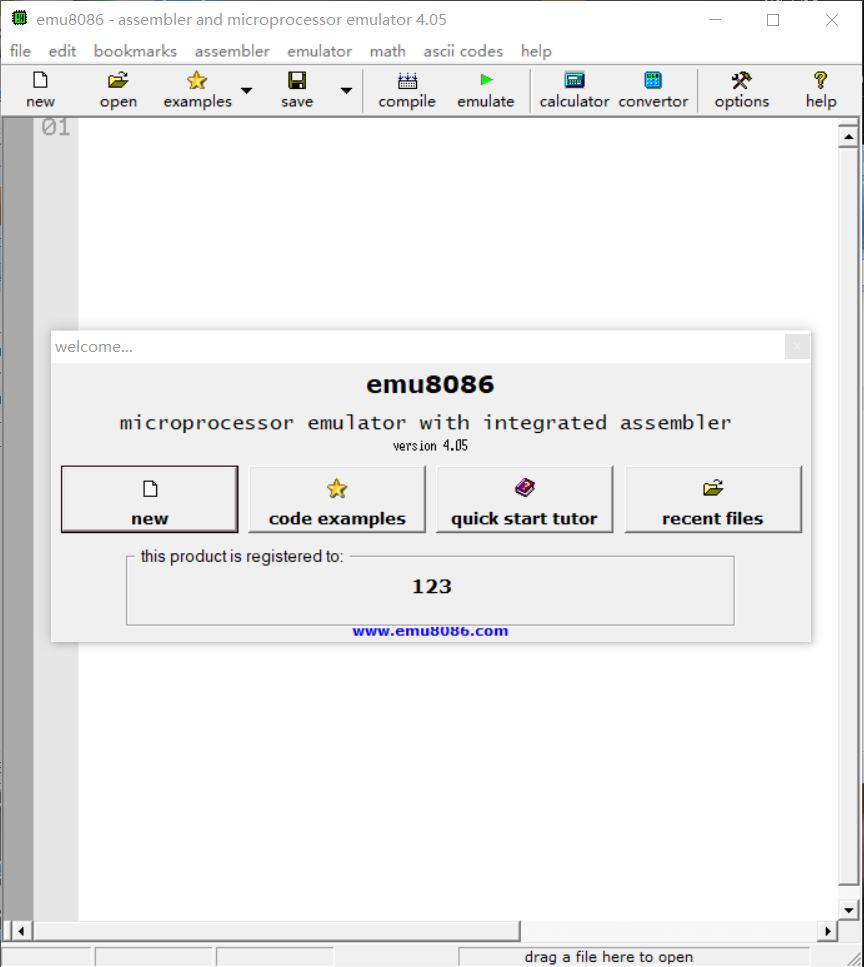 汇编语言 emu8086软件的安装和输出Hello,world_emu8086安装教程-CSDN博客
