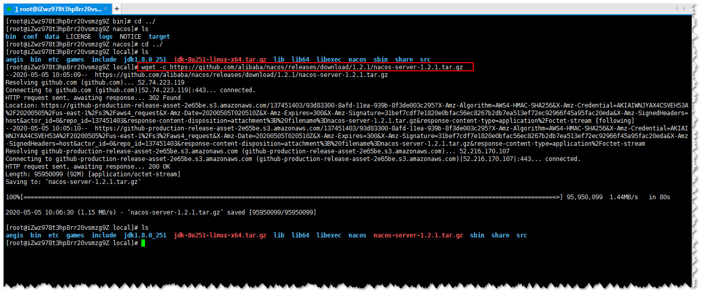 阿里ECS(linux centos)安装nacos注册中心_nacos1.2.1版linux下载-CSDN博客