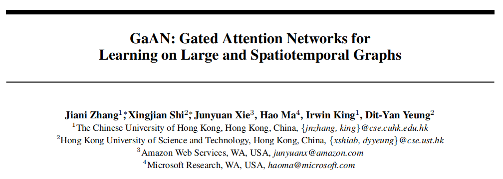 2018-GaAN: Gated Attention Networks for Learning on Large and ...