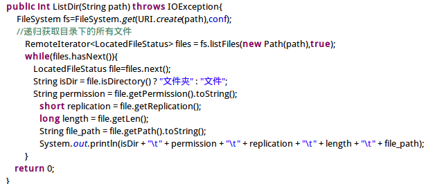 基于JAVA的HDFS文件操作（里面有java的HDFS文件操作的完整代码）_给定hdfs中某一个目录,输出该目录下的所有文件的读写权限、大小、创建时间、-CSDN博客