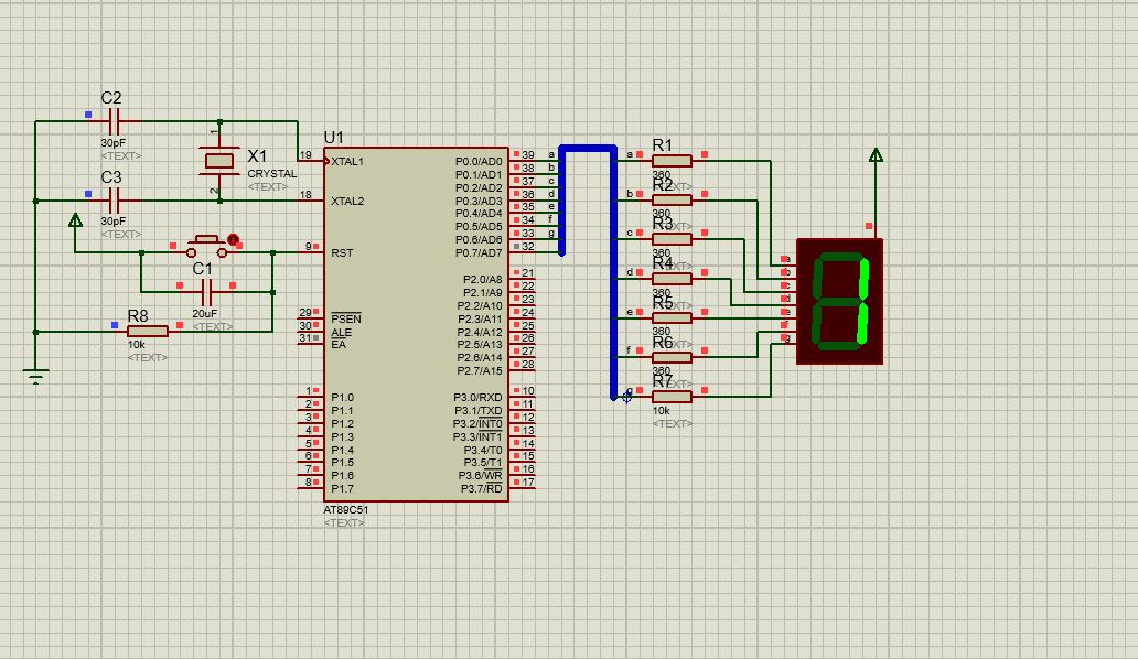 89C51数码管循环显示数字0~15_利用at89c51单片机控制单只数码管轮流显示奇数与偶数。-CSDN博客