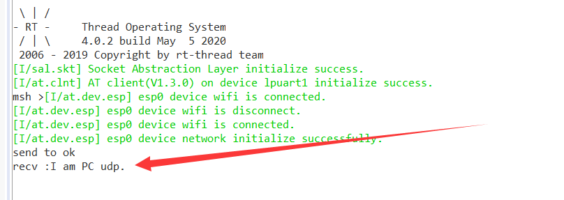 RT-Thread开发之路（3）— UDP通信和TCP客户端通信_rt-thread udp通信协议-CSDN博客