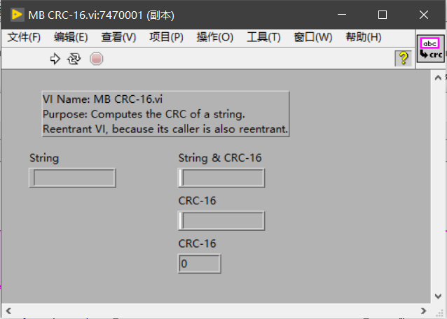 LabView: MODBUS protocol CRC-16 check VI - Programmer Sought