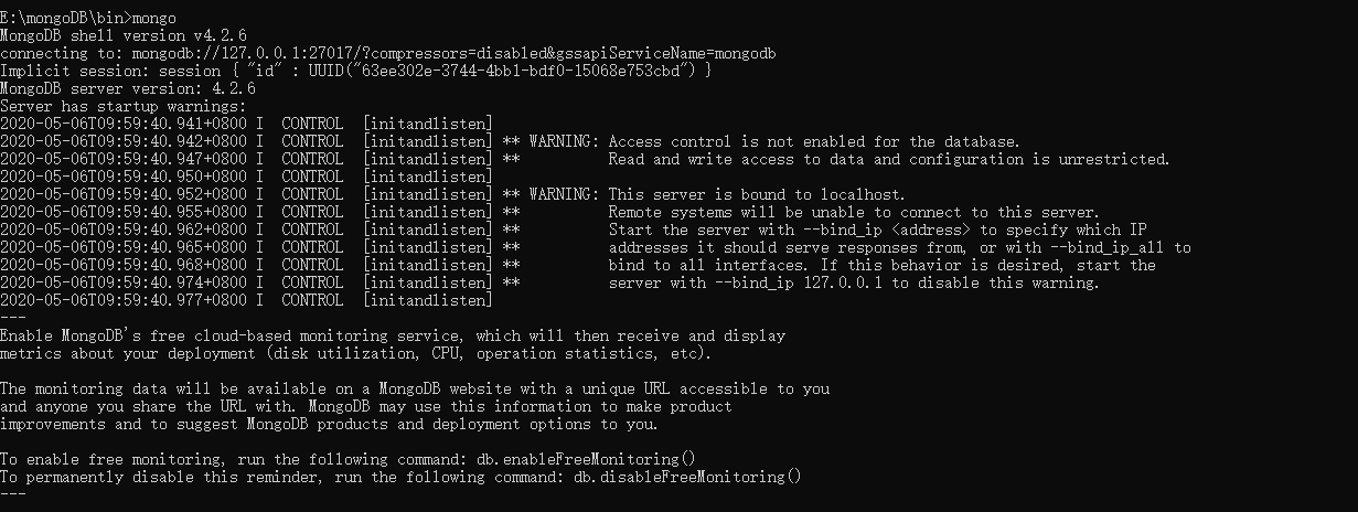 Error: couldn't connect to server 127.0.0.1:27017, connection attempt failed: SocketException ...
