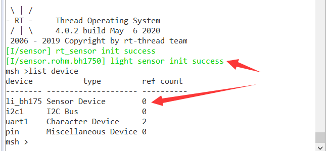RT-Thread开发之路（6）— 通过I2C获取BH1750光传感器数据_使用i2c读取bh1750光强度传感器数据-CSDN博客