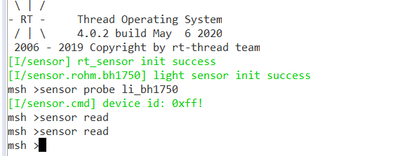 RT-Thread开发之路（6）— 通过I2C获取BH1750光传感器数据_使用i2c读取bh1750光强度传感器数据-CSDN博客