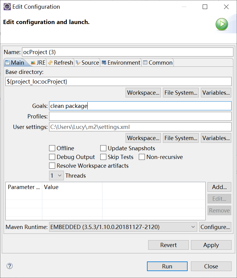 eclipse run as选项中没有maven package？解决办法_eclipse没有 如何 mvn package-CSDN博客