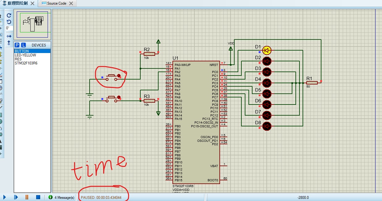 3、Proteus仿真STM32定时器TIM2与中断来控制流水灯的定时闪烁。_学者-老栋的博客-CSDN博客