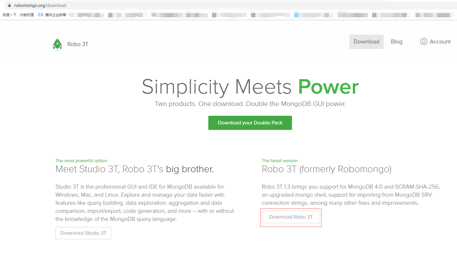 Windows系统下mongodb可视化工具Robo 3T下载安装使用_robo 3t 1.3.1-CSDN博客