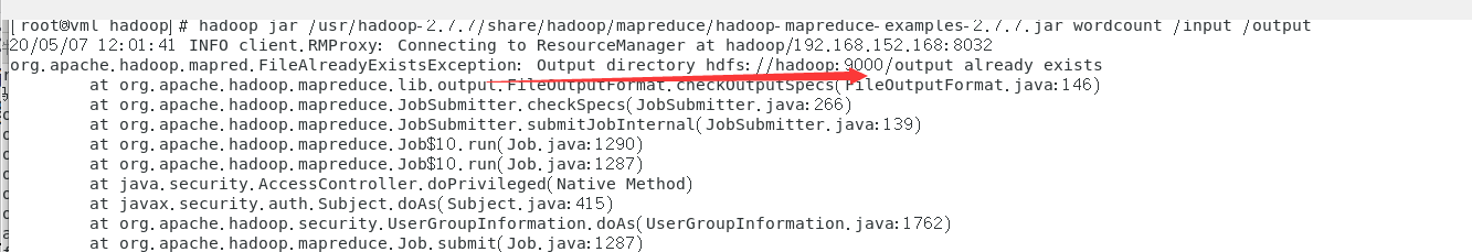 用hadoop自带的mapreduce和编写的java程序进行词频计数，过程中的一些常见问题解决。大数据mapreduce词频统计实验遇到的问题及如何解决 Csdn博客