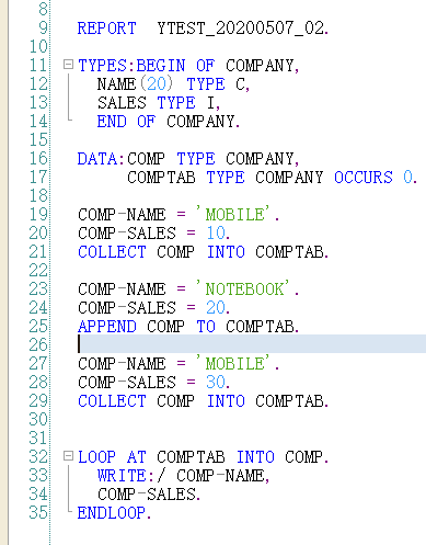 ABAP 内表数据操作_abap 将内表数据给另一个-CSDN博客