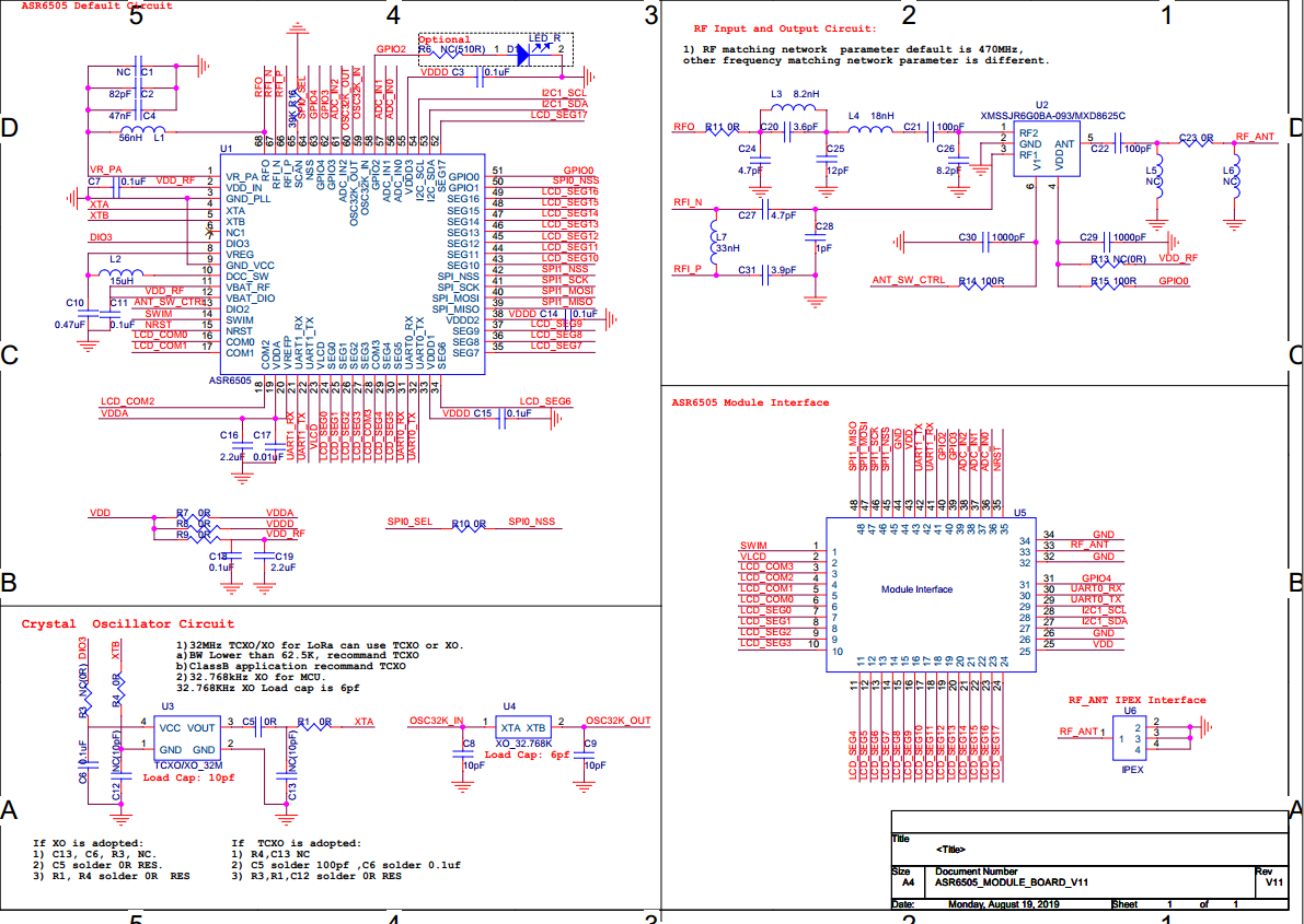 ASR6505带MCU STM8L+SX1262内核LoRa芯片_asr6505 230m硬件参考设计-CSDN博客