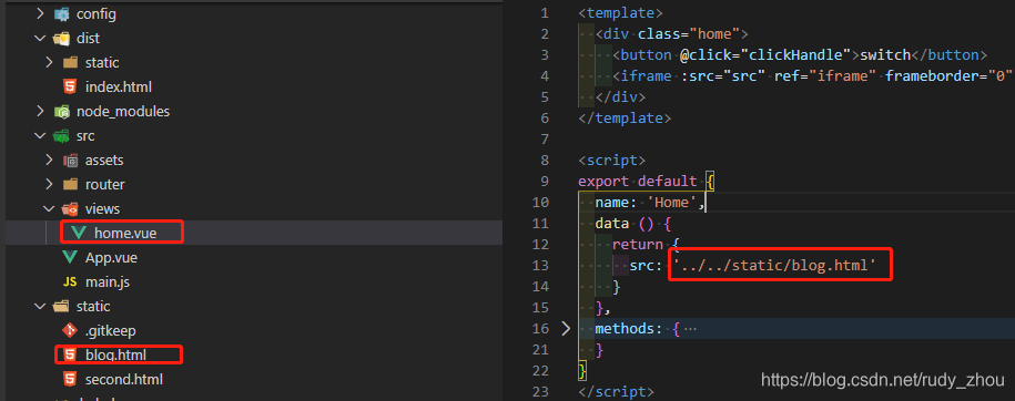 Vue中 Iframe 引入 本地静态html文件,vue Cli2与vue Cli3引用的差异vue中项目中使用静态 Csdn博客