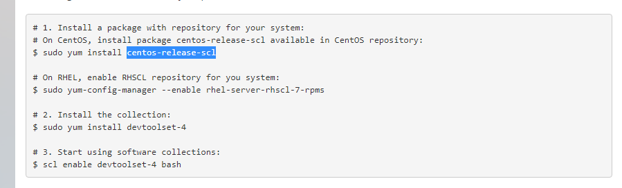 Devtoolset安装gcc的坑 没有可用软件包 Devtoolset 4 Toolchain。 Csdn博客