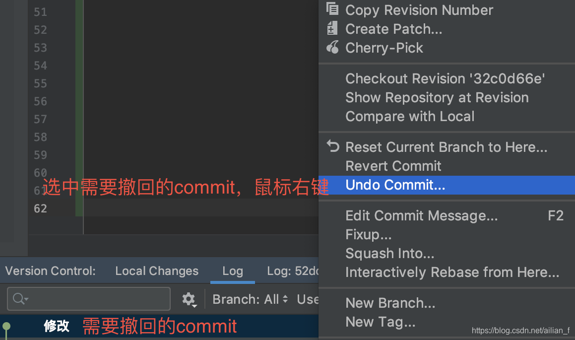 Idea Git撤回提交到本地仓库的commit Idea Git 本地提交撤回 Csdn博客