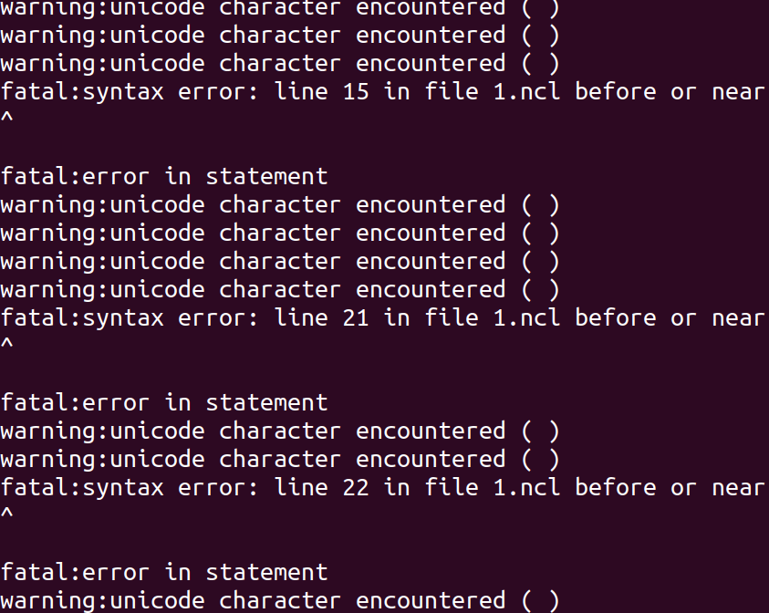 NCL报错“”warning:unicode character encountered ( )”的处理方法-CSDN博客