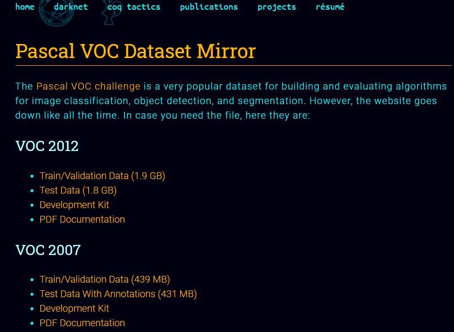 Pascal VOC2012数据集下载_pascal voc2012下载-CSDN博客