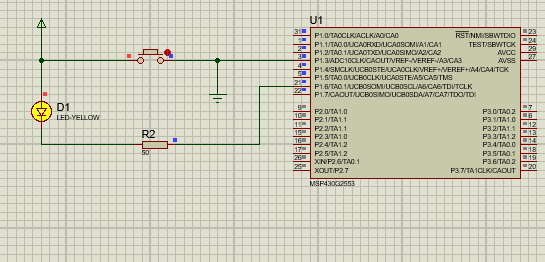msp430g2553按键控制LED亮灭_读取 msp430g2553 launchpad 上 s2 的按键状态,并用该按键控制 led1。按-CSDN博客