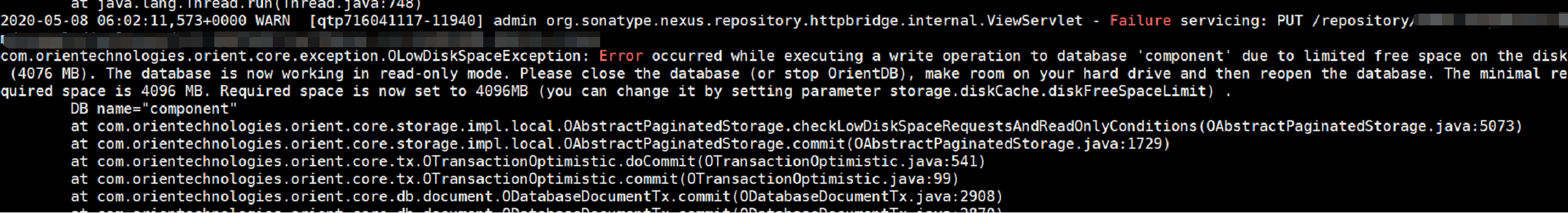 Nexus私有仓库错误代码500_nexus 500-CSDN博客