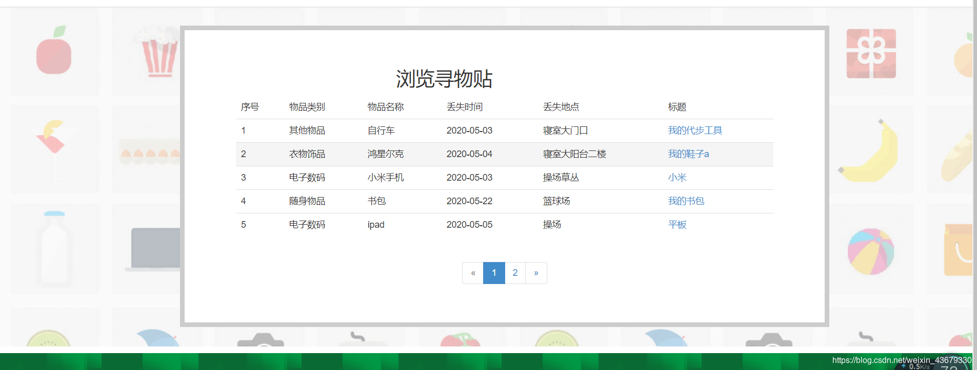 基于javaweb的失物招领系统 Csdn博客