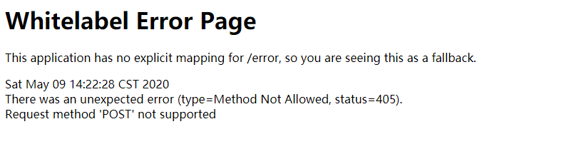 我遇到的问题之request method ‘post’ not supported_request method 'post' not ...