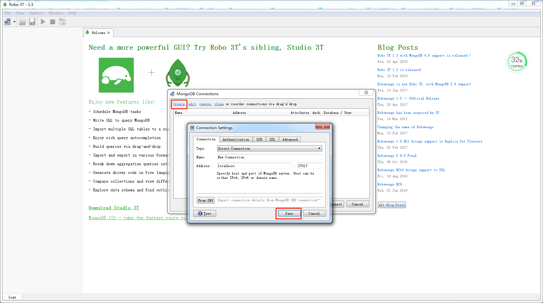 Windows系统下mongodb可视化工具Robo 3T下载安装使用_robo 3t 1.3.1-CSDN博客