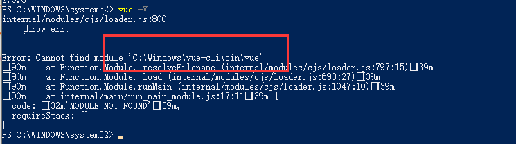 亲测成功解决internal / modules / cjs / loader.js：800 throw err；-CSDN博客
