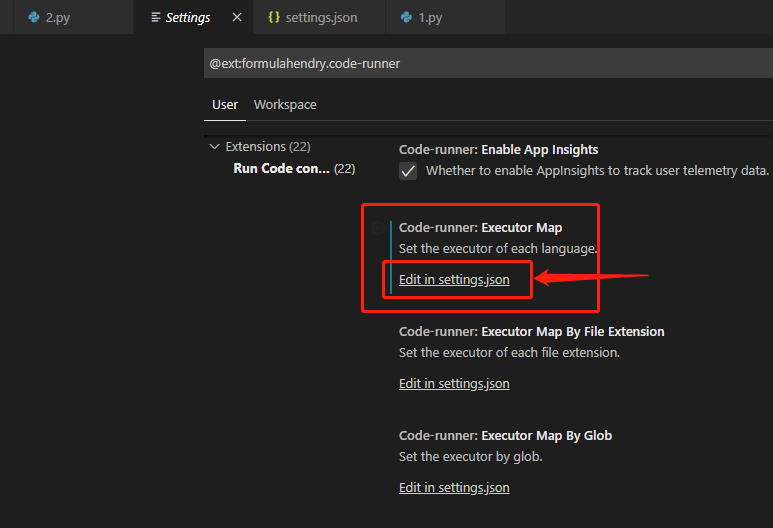 Vscode使用code runer 运行python文件 中文乱码_coderuner设置 setting.json-CSDN博客