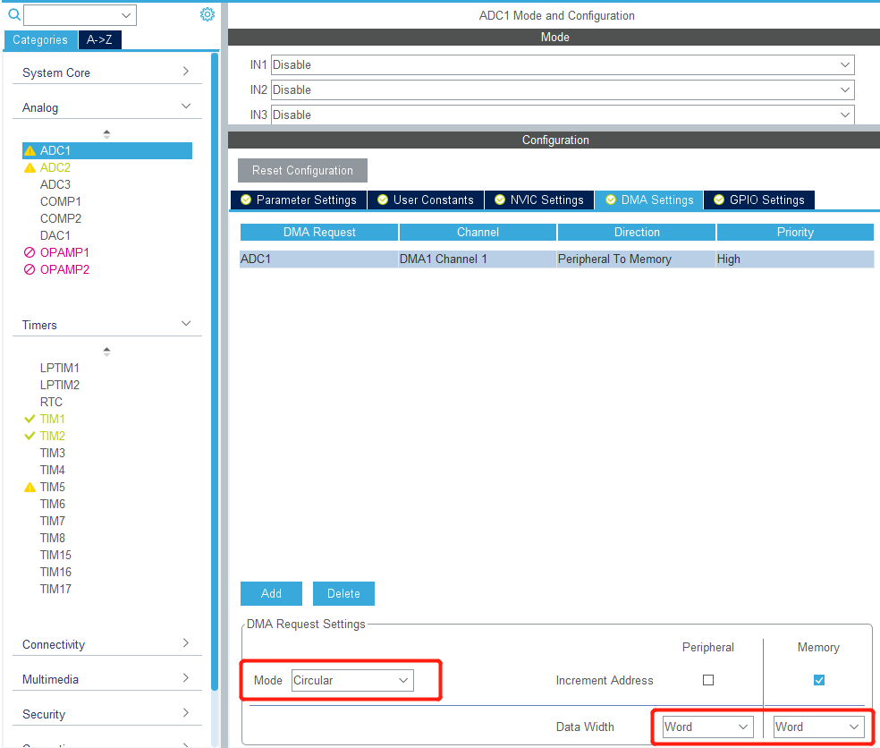 Cube生成定时器2触发双ADC同步采集并用DMA传输_cube adc dma 定时器-CSDN博客