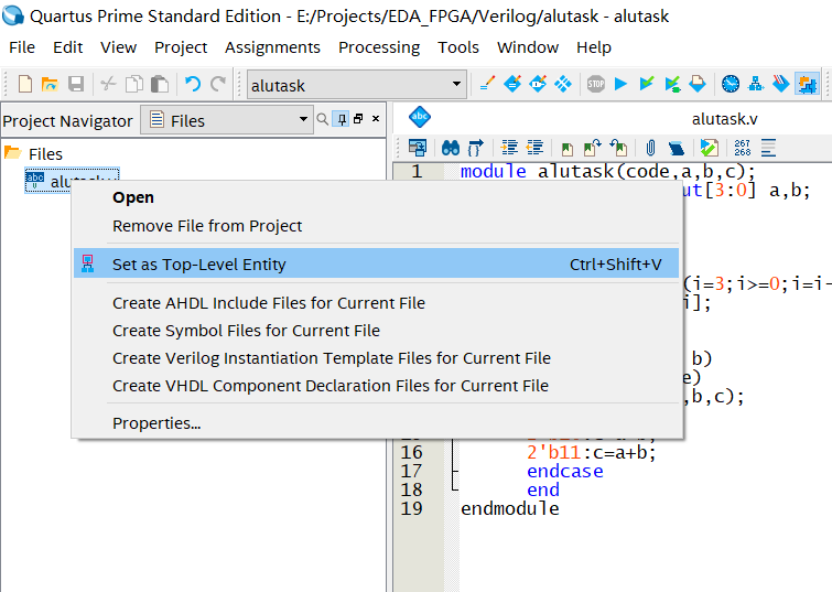 FPGA学习笔记Project基于Quartus Prime和ModelSim任务task的使用_quartus prime 固定tasks-CSDN博客