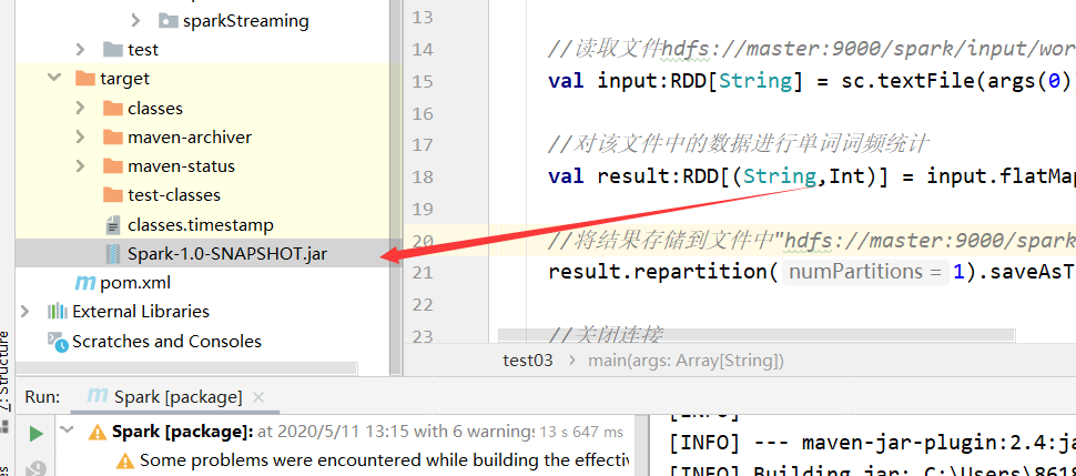 【Spark学习】将wordcount程序打包上传到spark集群运行_打包 spark 程序上传服务器-CSDN博客