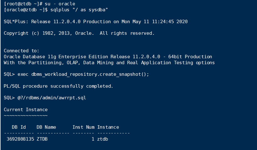 Oracle AWR报告生成简单步骤_awr报告默认存放位置-CSDN博客