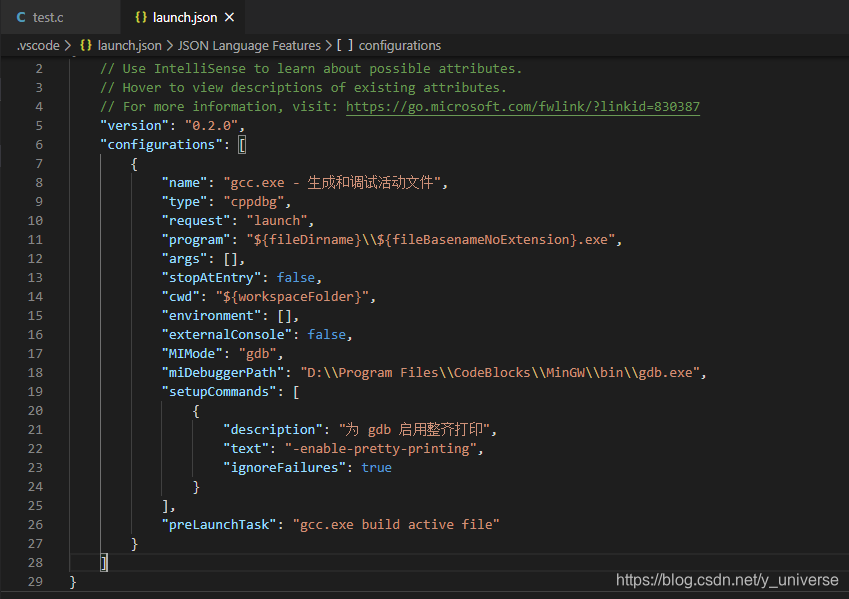 Vscode配置cc运行调试环境lanchjson配准python和c Csdn博客