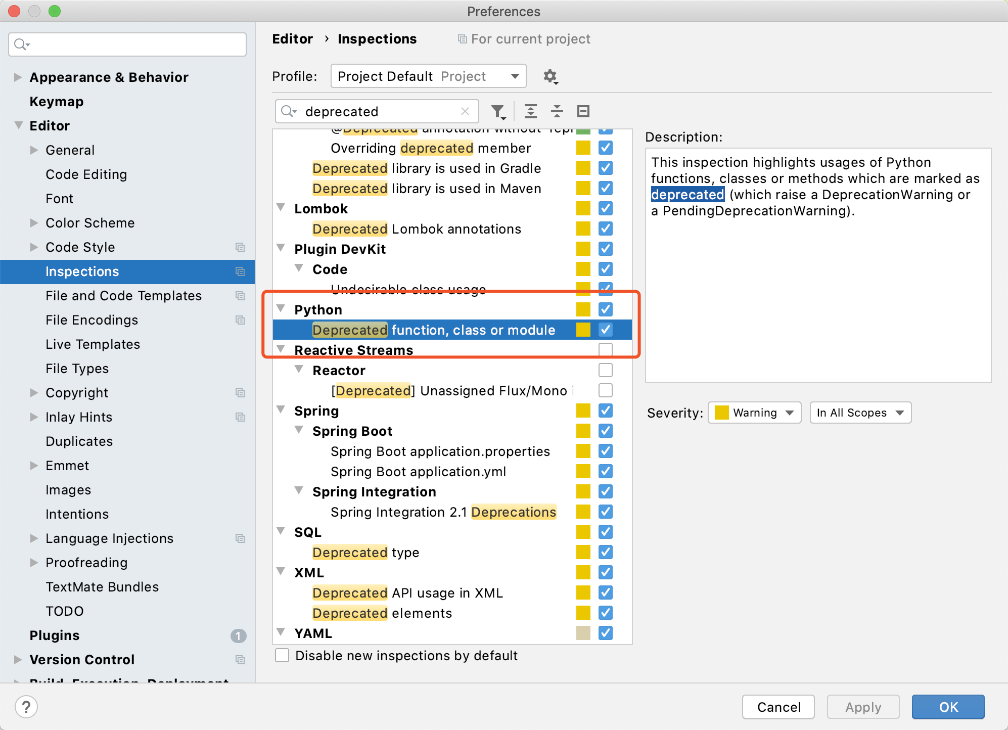 Python标记函数或类为废弃(deprecated)并在Pychram或Idea中检测提示删除线_python @deprecated-CSDN博客