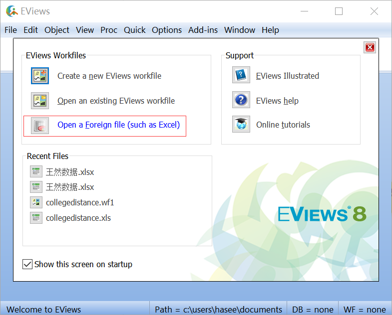 EViews导入EXCEL中的数据_eviews导入数据-CSDN博客
