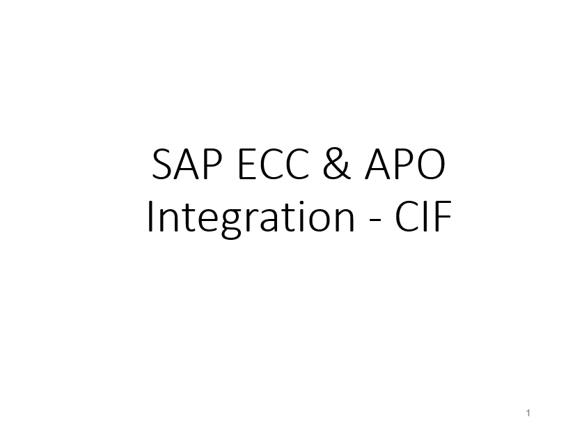 SAP ECC & APO Integration - CIF 简介_sap cif-CSDN博客