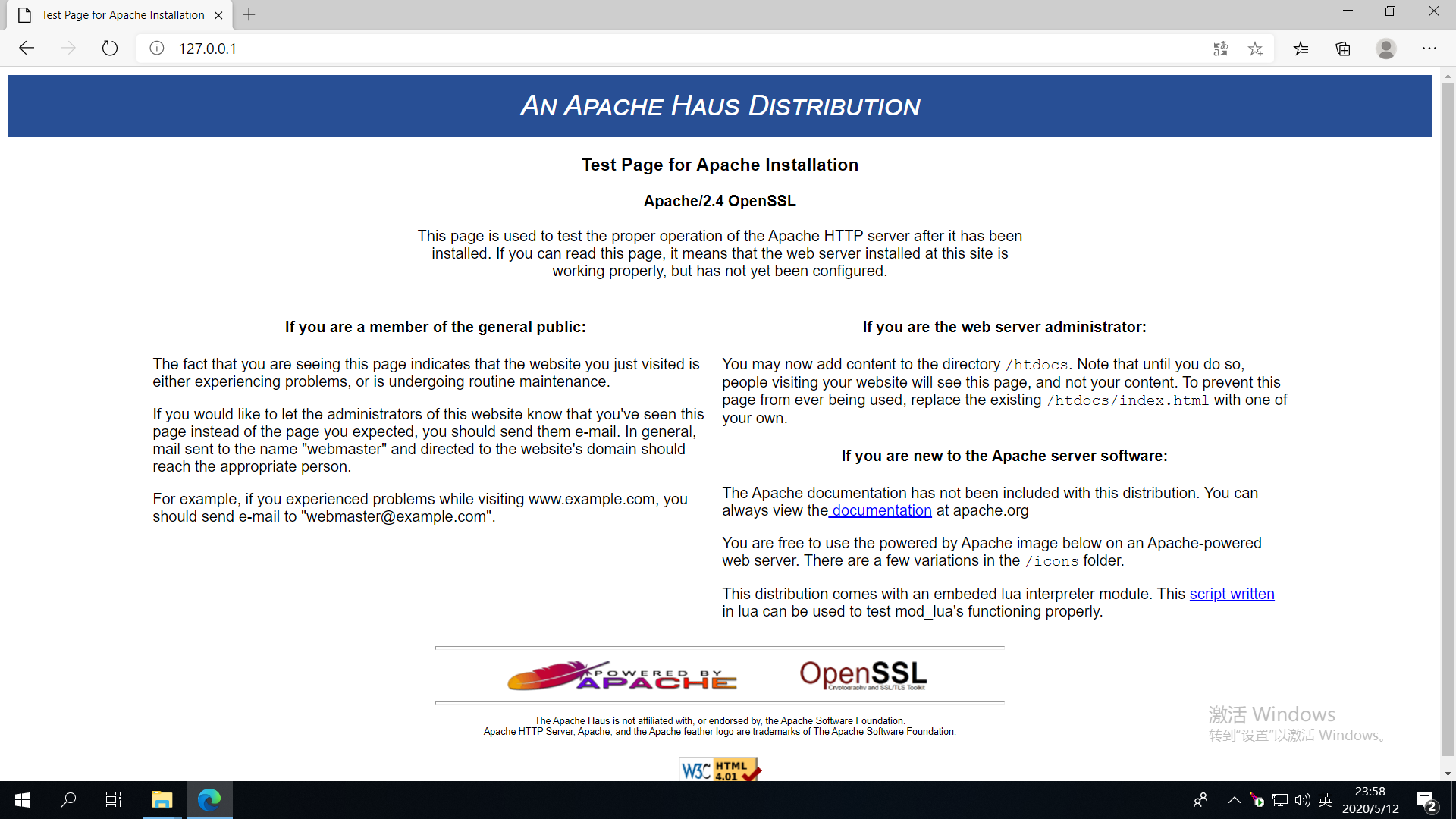 Windows 10 安装 Apache2.4.3_apachehaus lounge-CSDN博客