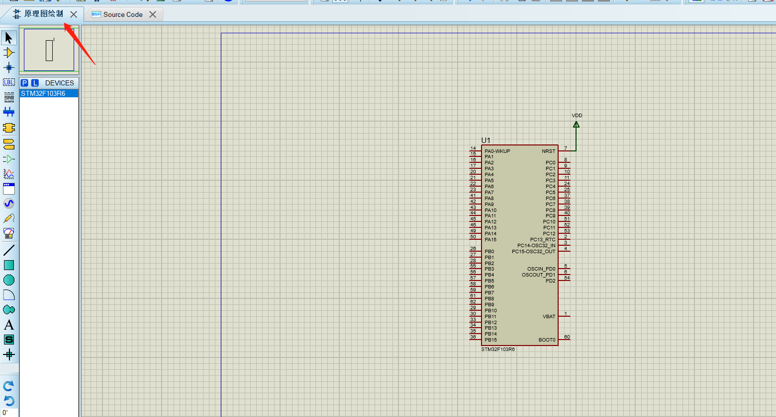 Proteus编写STM32F1 LED例程_stm32f1+proteus-CSDN博客