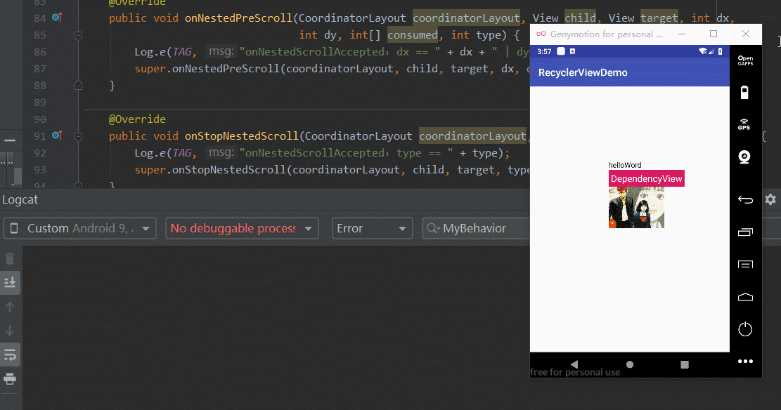 理解RecyclerView（七）—RecyclerView配合使用CoordinatorLayout及Behavior的嵌套滑动机制_coordinatorlayout ...
