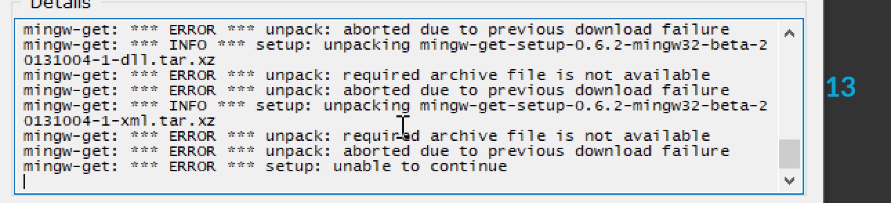 安装mingw出现download failed和unable to continue_mingw download failed-CSDN博客