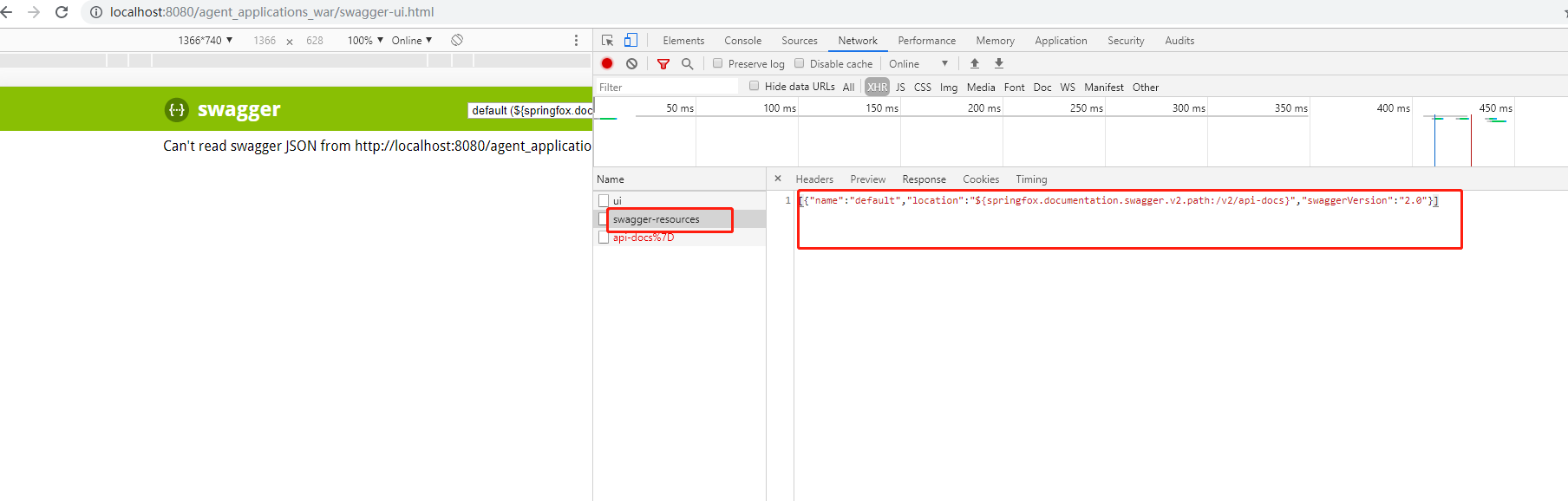 SpringMvc Swagger2集成失败：${springfox.documentation.swagger.v2.path:/v2/api-docs}_swagger2 api-docs ...