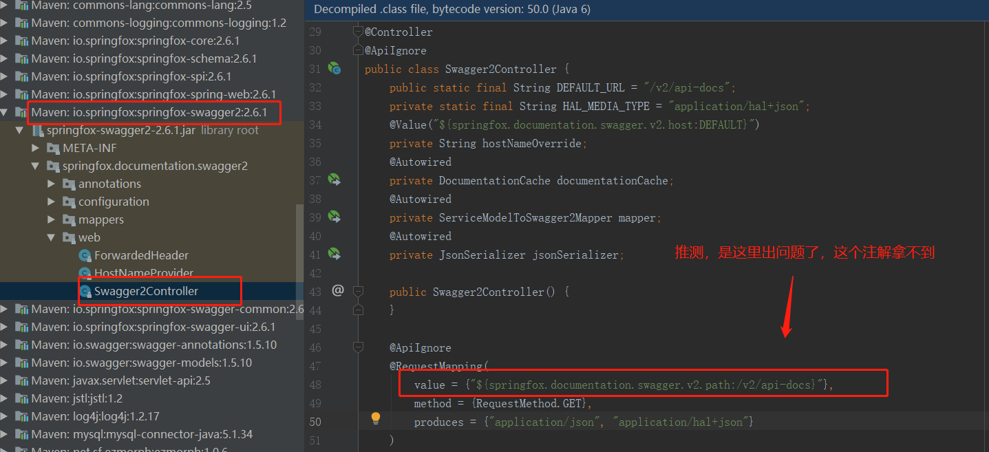 Springmvc Swagger2集成失败： {springfox Documentation Swagger V2 Path V2 Api Docs} Swagger2 Api Docs