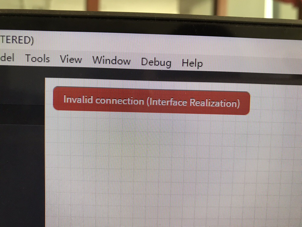 使用StarUML画关系图的实现关系箭头提示Invalid connection (Interface Realization ...