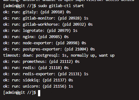 GitLab502--postgresql服务timeout超时(down)_timeout: down: postgresql: 0s ...