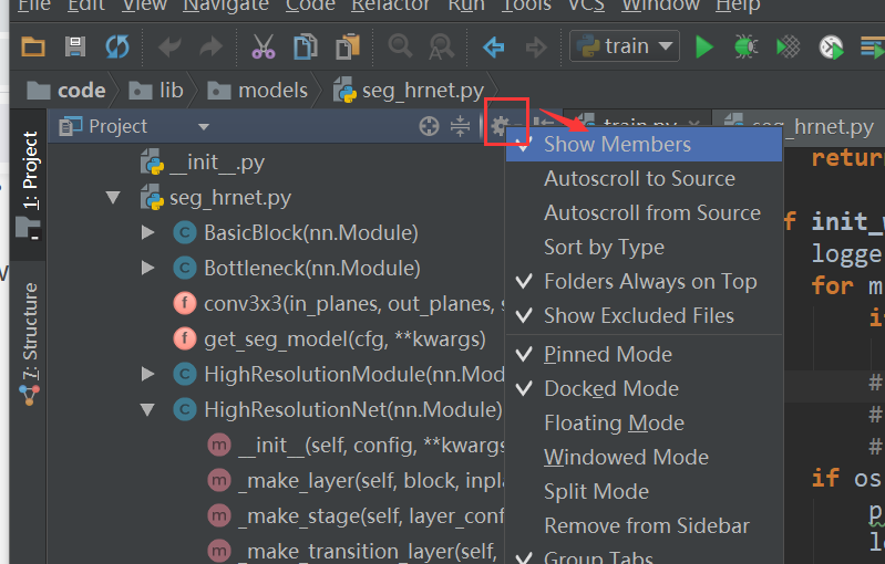 pycharm：如何使工程中每个.py文件下的函数和类显示出来_pycharm 显示函数-CSDN博客